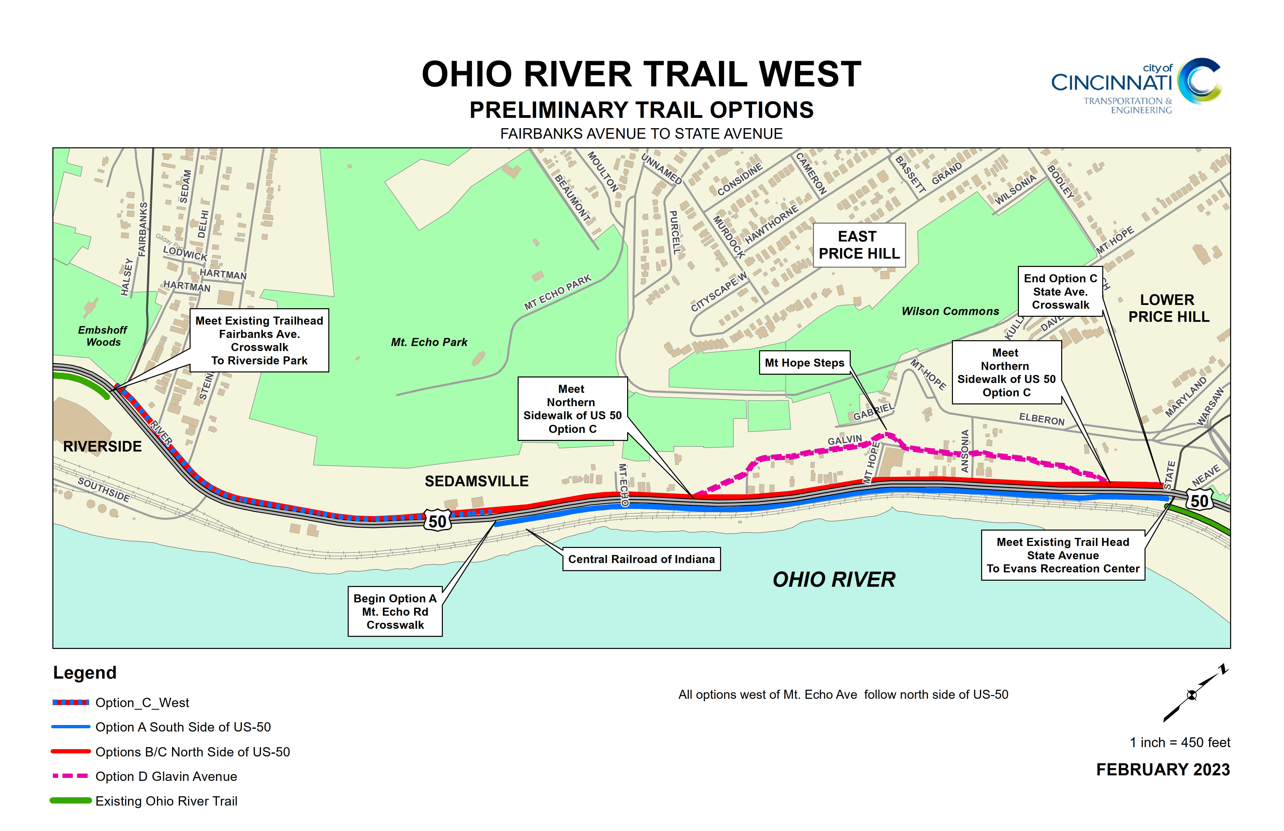 Ohio River Trail: State to Fairbanks - Bikes